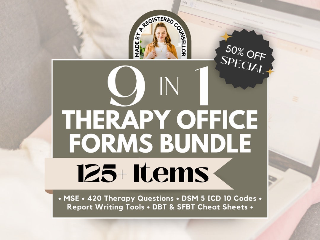 Therapy Office Forms Bundle, Therapy Interventions, Mental Status Exam ...