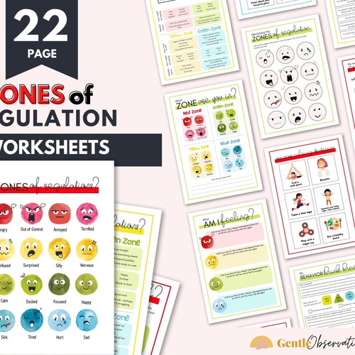 Zones Of Regulation Coping Skills Cards Feelings Awareness Etsy Canada