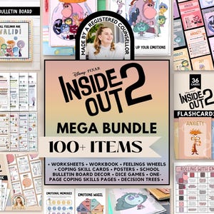 Inside Out 2 Emotional Regulation Bundle for School Counselors, SEL ...