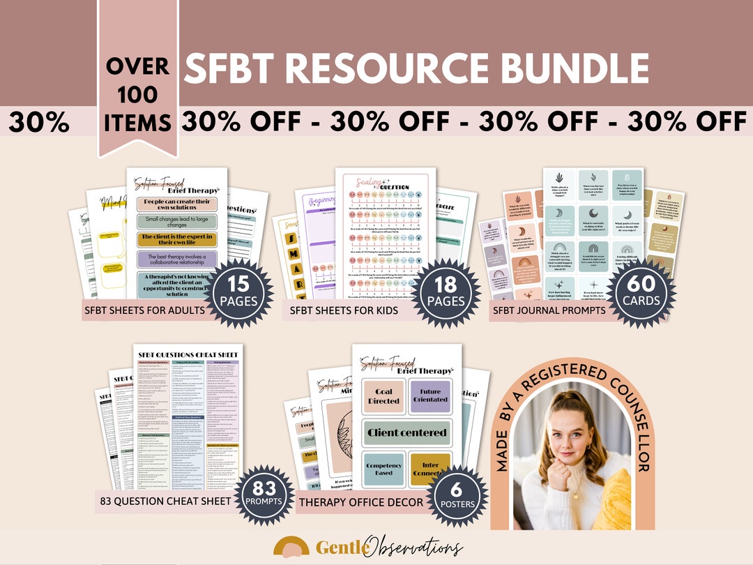 Solution Focused Therapy Bundle Solution Focused Worksheets - Etsy