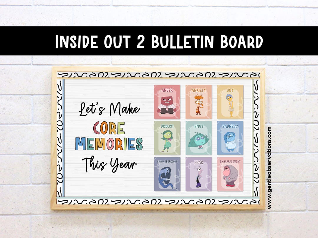 Inside Out 2 Bulletin Board Kit for School Counselors, Classroom ...