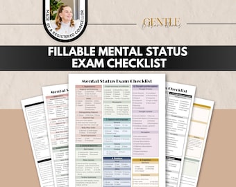 Mental Status Exam Template, MSE Cheat Sheet, Counseling Tool ...