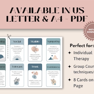 Strengths Based Cards Inner Strength Worksheets Self-esteem Tool ...