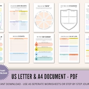 Grief Workbook for Kids, Grief and Loss, Grief Journal, Stages of Grief ...