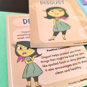 Inside Out 2 Coping Skill Therapy Flashcards for Kids, Emotional ...