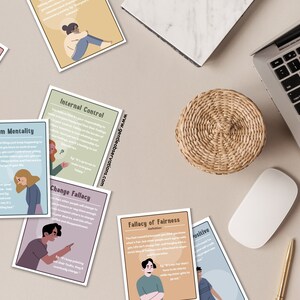 Cognitive Distortion Cards for Teens: CBT Cards, Cognitive Biases ...