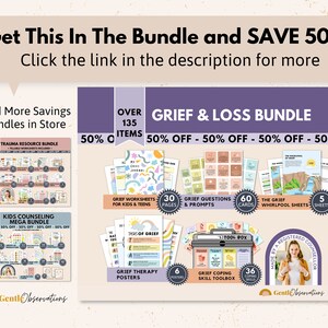 The Grief Whirlpool Worksheets, Stages of Grief, Grief and Loss Journal ...