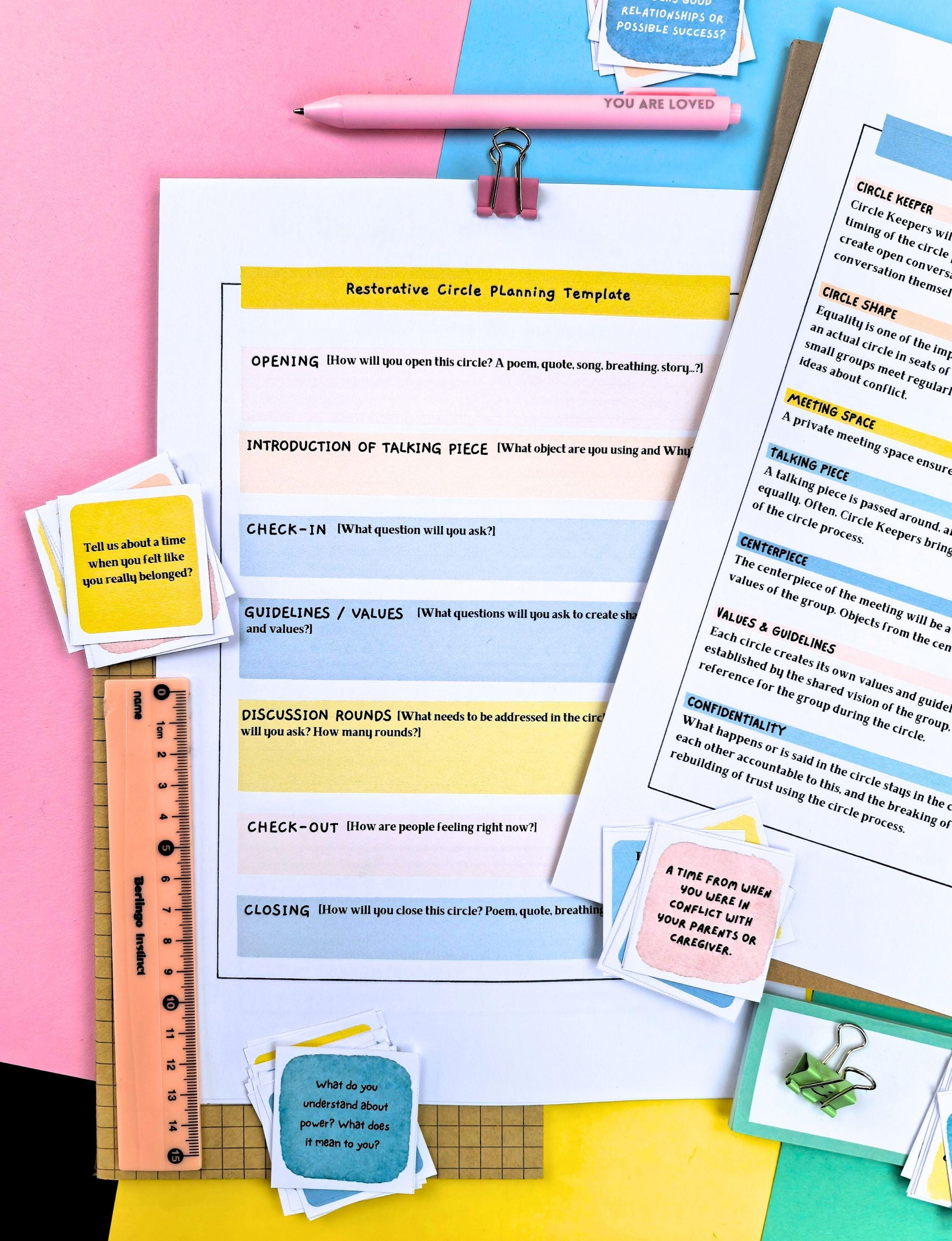 Restorative Circle Questions & Prompts for School Counselors, Conflict ...