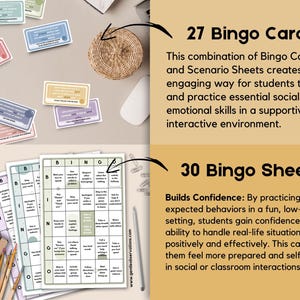 Impulse Control Bingo Game for Classroom Management, Positive ...