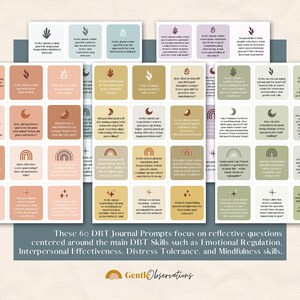 DBT Journal Prompts, Emotional Regulation, Mindfulness, Distress ...