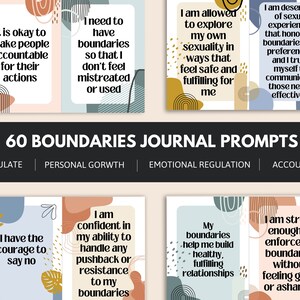 Boundaries Affirmation Flashcards Setting Healthy Boundaries Cards ...