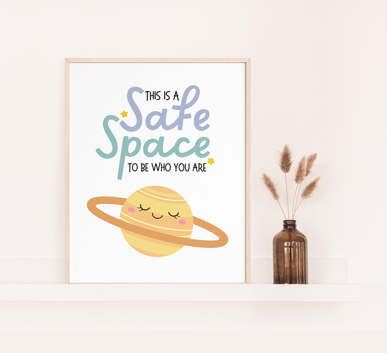 This is A Safe Space Therapy Office Decor School Counselor - Etsy