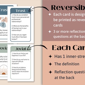 Strengths Based Cards Inner Strength Worksheets Self-esteem Tool ...