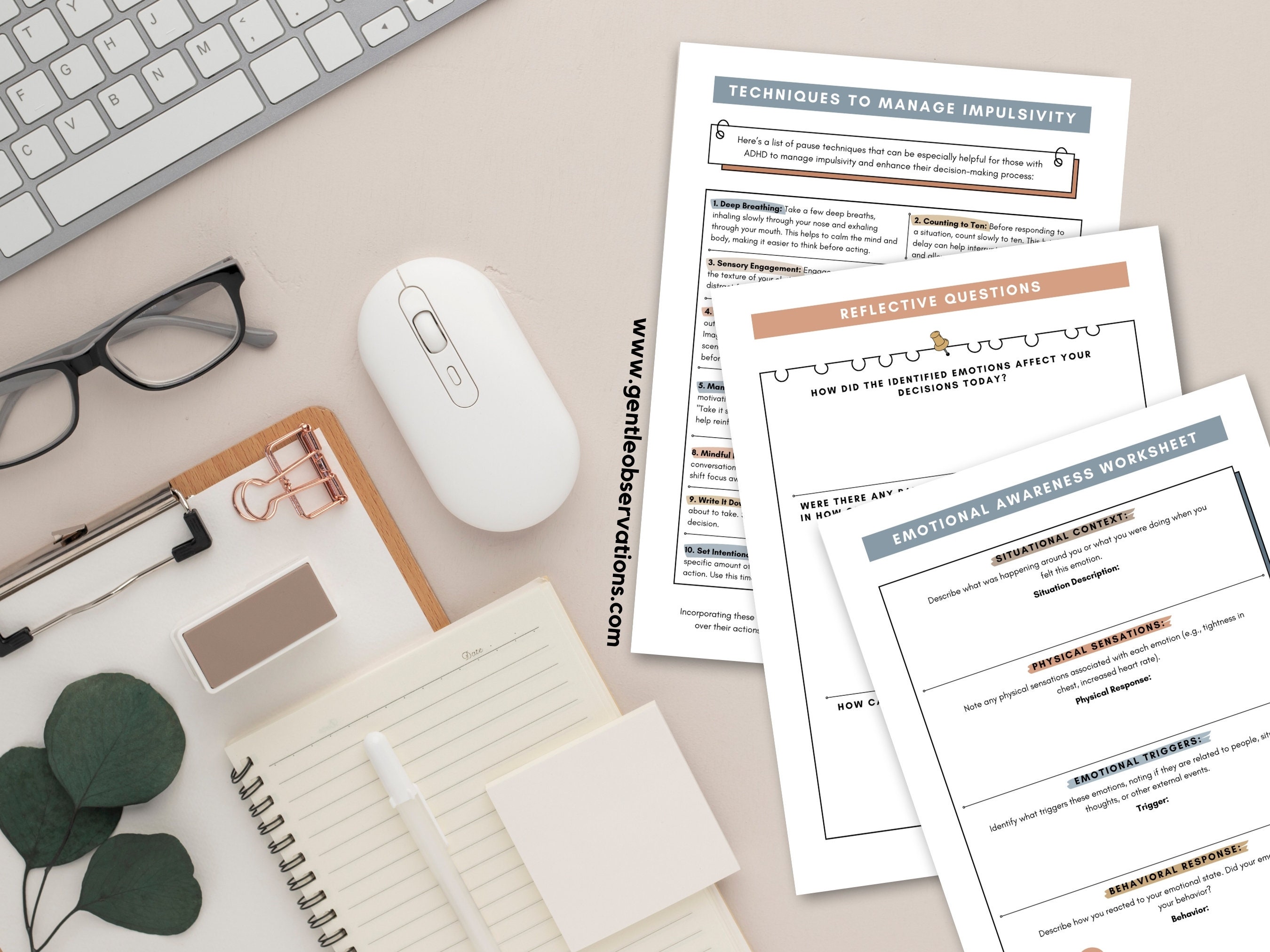 Self-monitoring Executive Functioning Worksheets for Teens & Adults ...