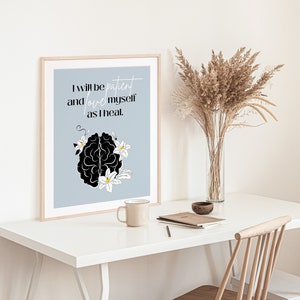 Trauma Brain Poster, Therapy Office Decor, PTSD Recovery, Positive ...