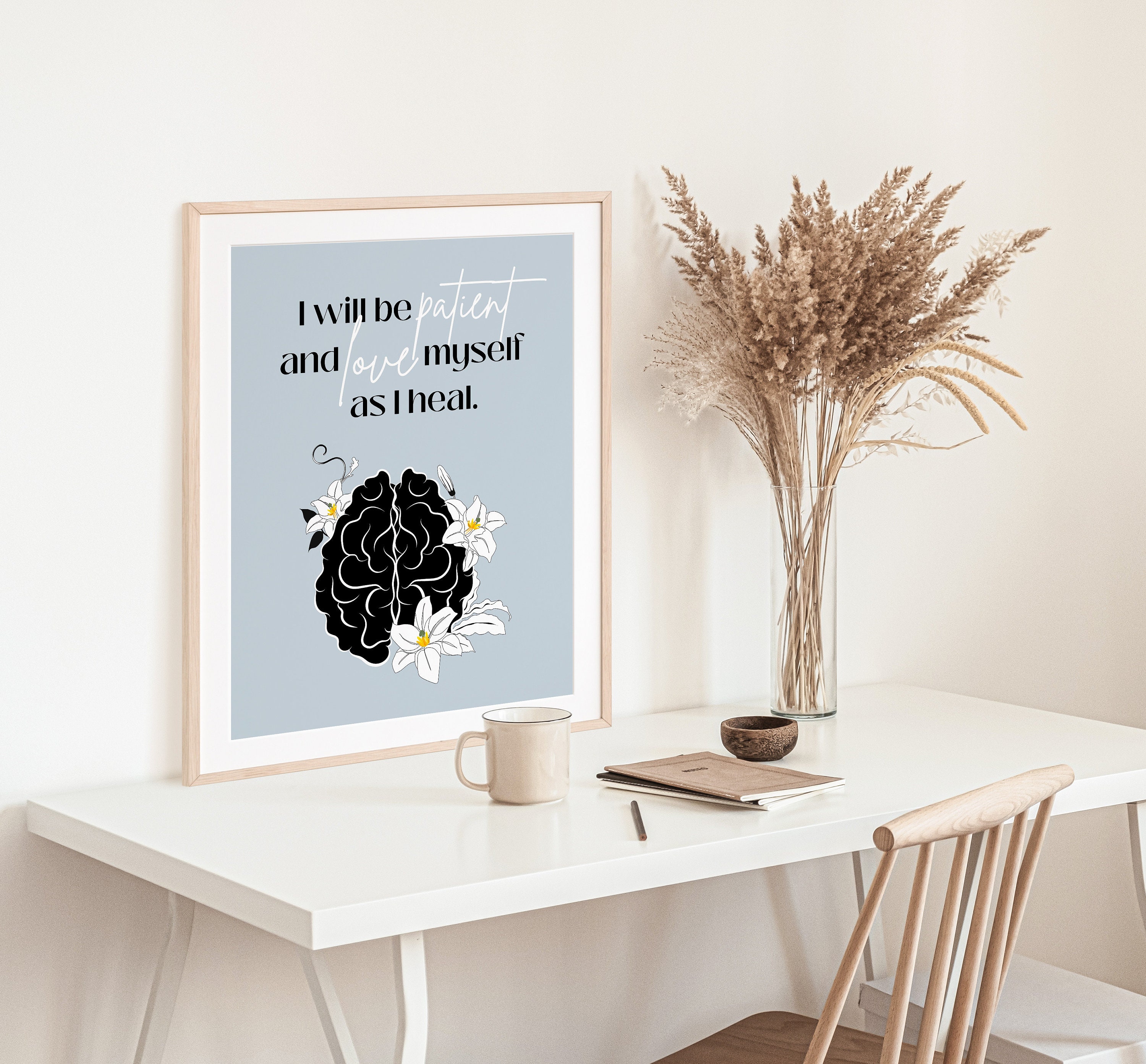 Trauma Brain Poster, Therapy Office Decor, PTSD Recovery, Positive ...