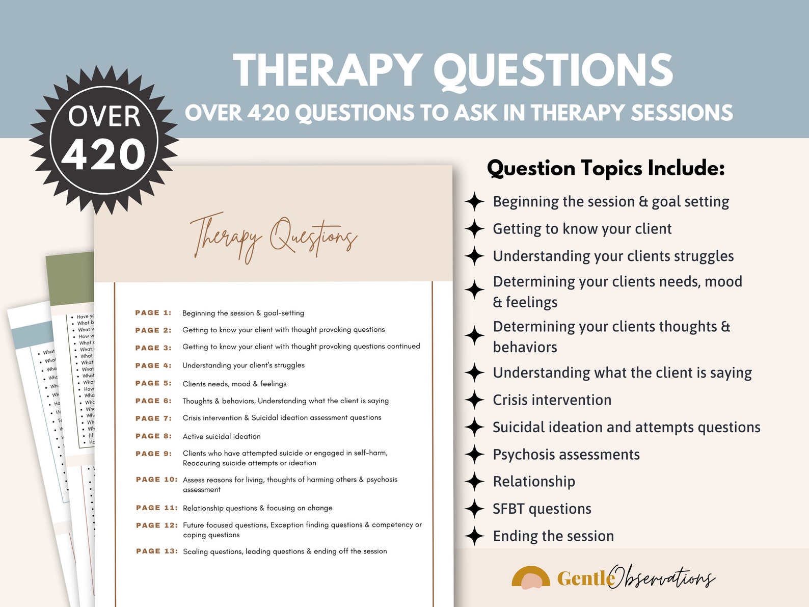 Therapy Questions Counseling Session Questions Open-ended - Etsy
