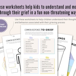 Grief Workbook for Kids, Grief and Loss, Grief Journal, Stages of Grief, Social Emotional ...