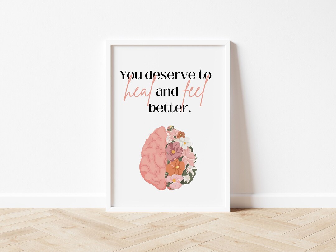 Trauma Brain Poster, Therapy Office Decor, PTSD Recovery, Positive ...