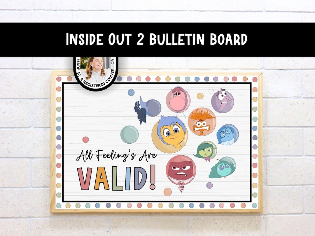 Inside Out 2 Bulletin Board Kit for School Counselors, Classroom ...