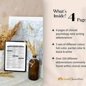 Therapy Abbreviations Cheat Sheet, Clinical Words & Phrases, Intake ...