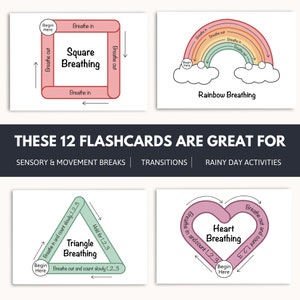 Finger Tracing Calm Down Cards, Mindfulness Breathing Cards, Calm Down ...