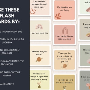 Anxiety Coping Statement Flashcards, School Counselor, Anxiety Relief ...