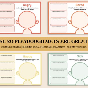 Playdough Feelings Placemats for Social Emotional Learning Emotional ...