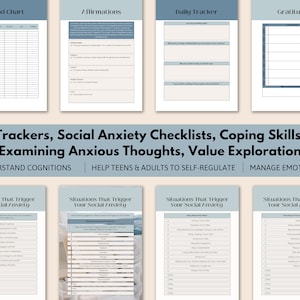 Social Anxiety Workbook, Social Anxiety Worksheets for Teens and Adults ...