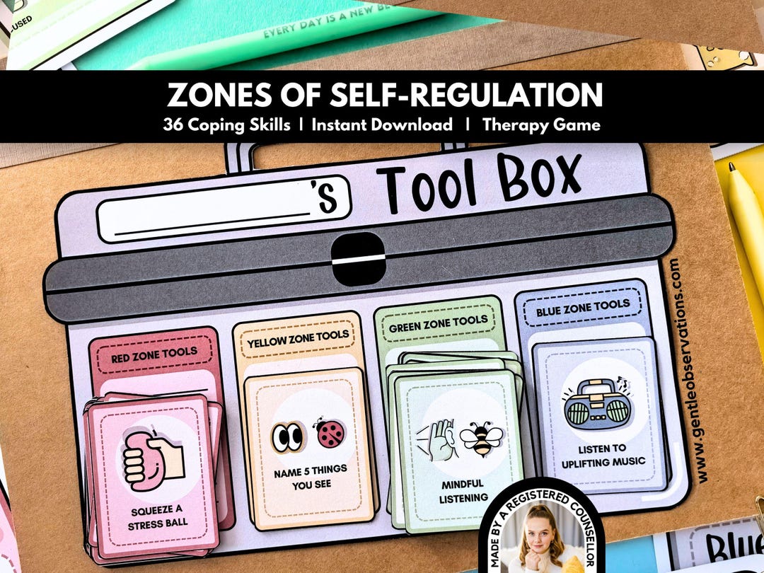 Kids Coping Skills Toolbox, Zones of Regulation, Calming Tools ...
