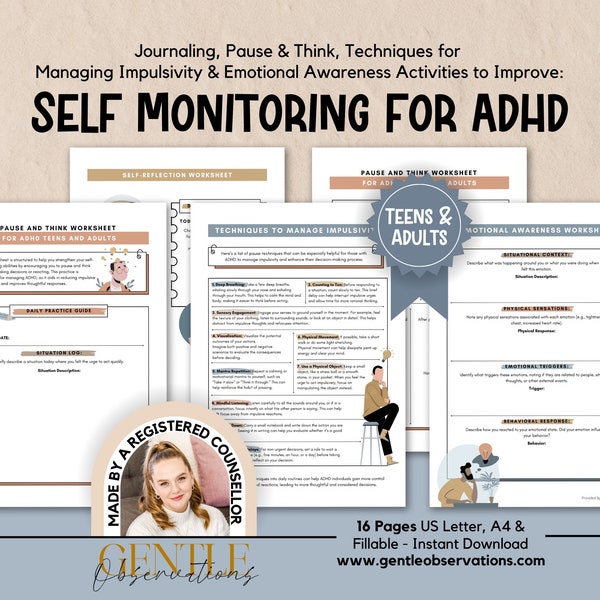 Executive Functioning Worksheets for Teens - Etsy