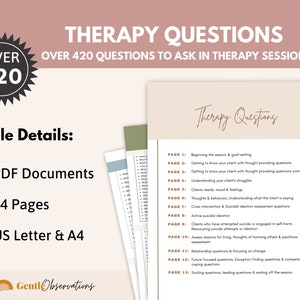 Therapy Questions Counseling Session Questions Open-ended - Etsy