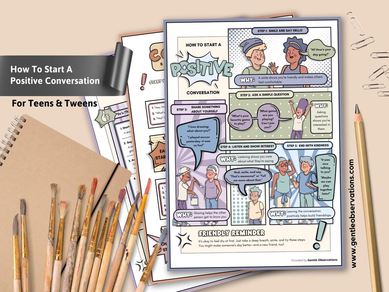 How to Start a Positive Conversation, Social Skills Activities ...