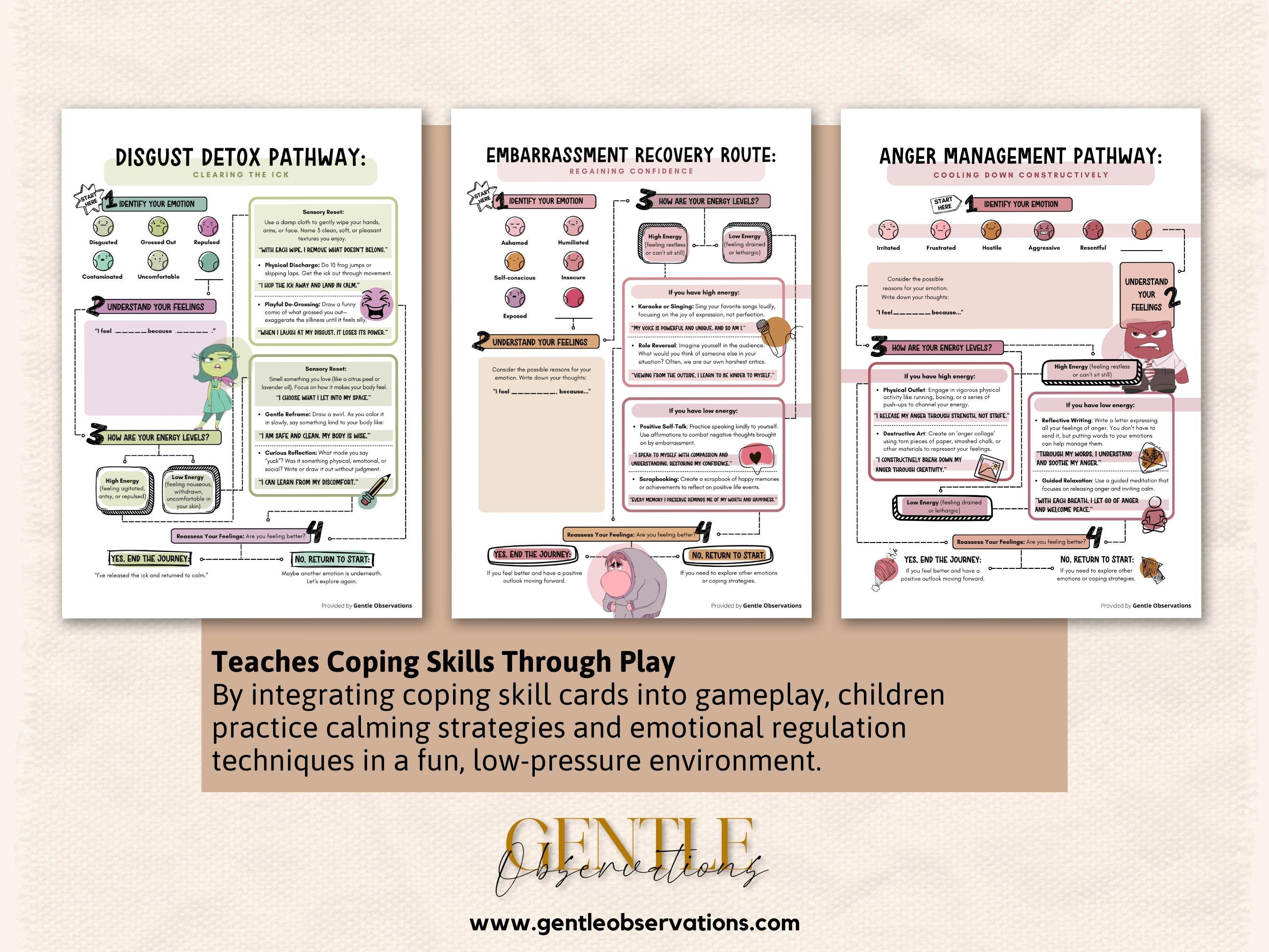 Inside Out 2: Decision Trees Coping Skills Pages for Emotional ...