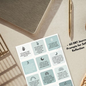 DBT Journal Prompts, Emotional Regulation, Mindfulness, Distress ...