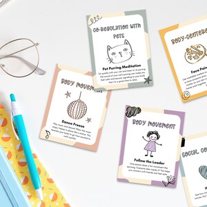 Somatic Therapy Coping Skill Cards for Kids' Nervous System Regulation ...