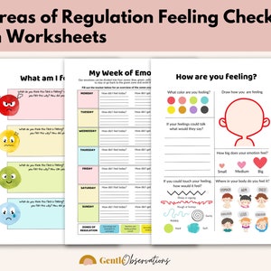 Zones of Self-regulation Feelings Worksheet Emotions Chart - Etsy