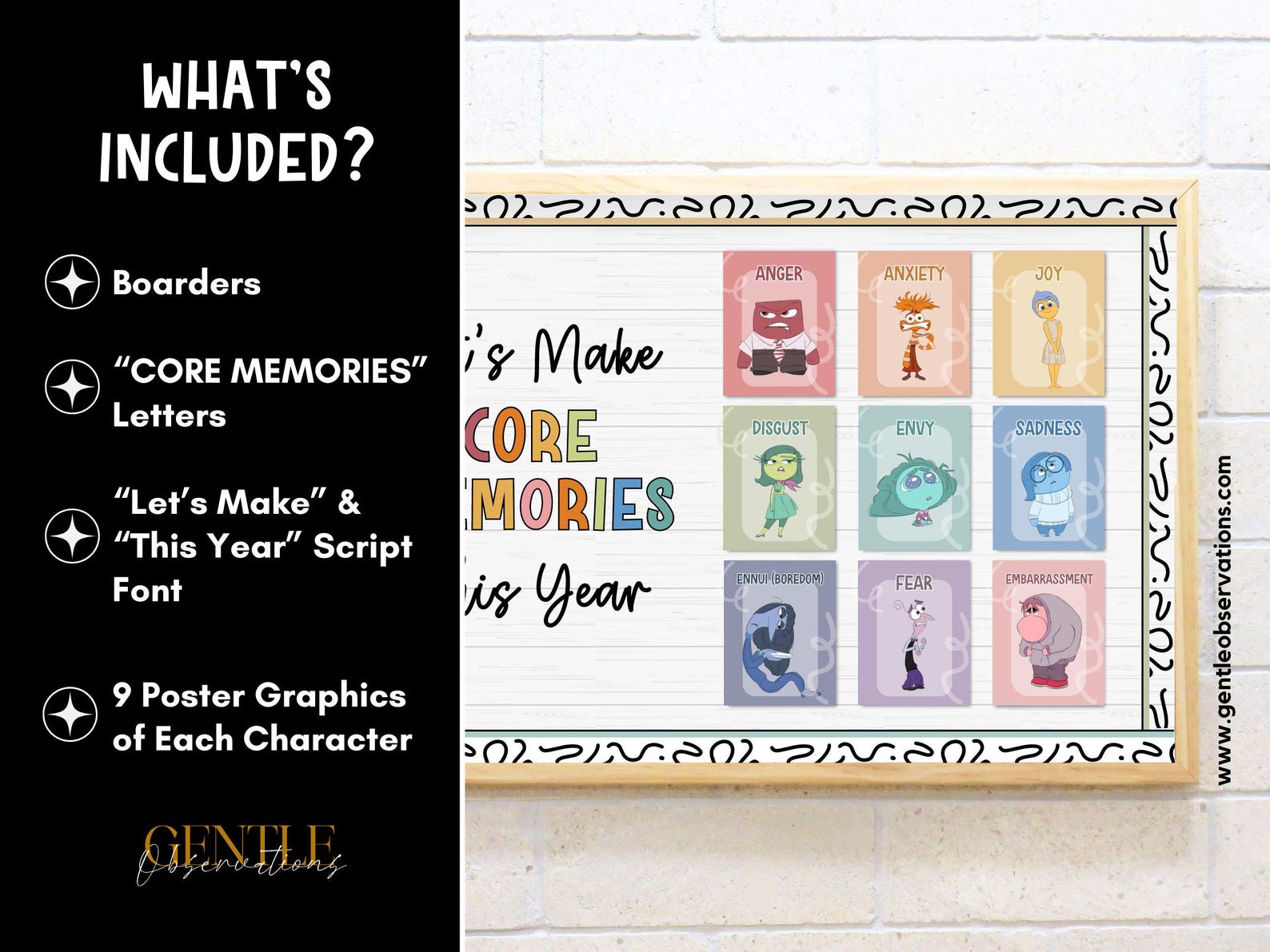 Inside Out 2 Bulletin Board Kit for School Counselors, Classroom ...