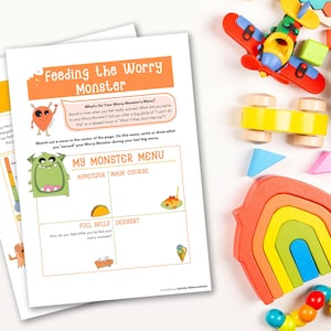 The Worry Monster Anxiety Workbook for Kids, School Counseling Anxiety ...