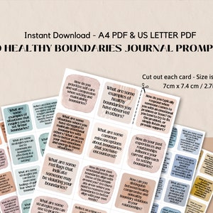Healthy Boundaries Journal Prompts for Relationships and Mental Health ...