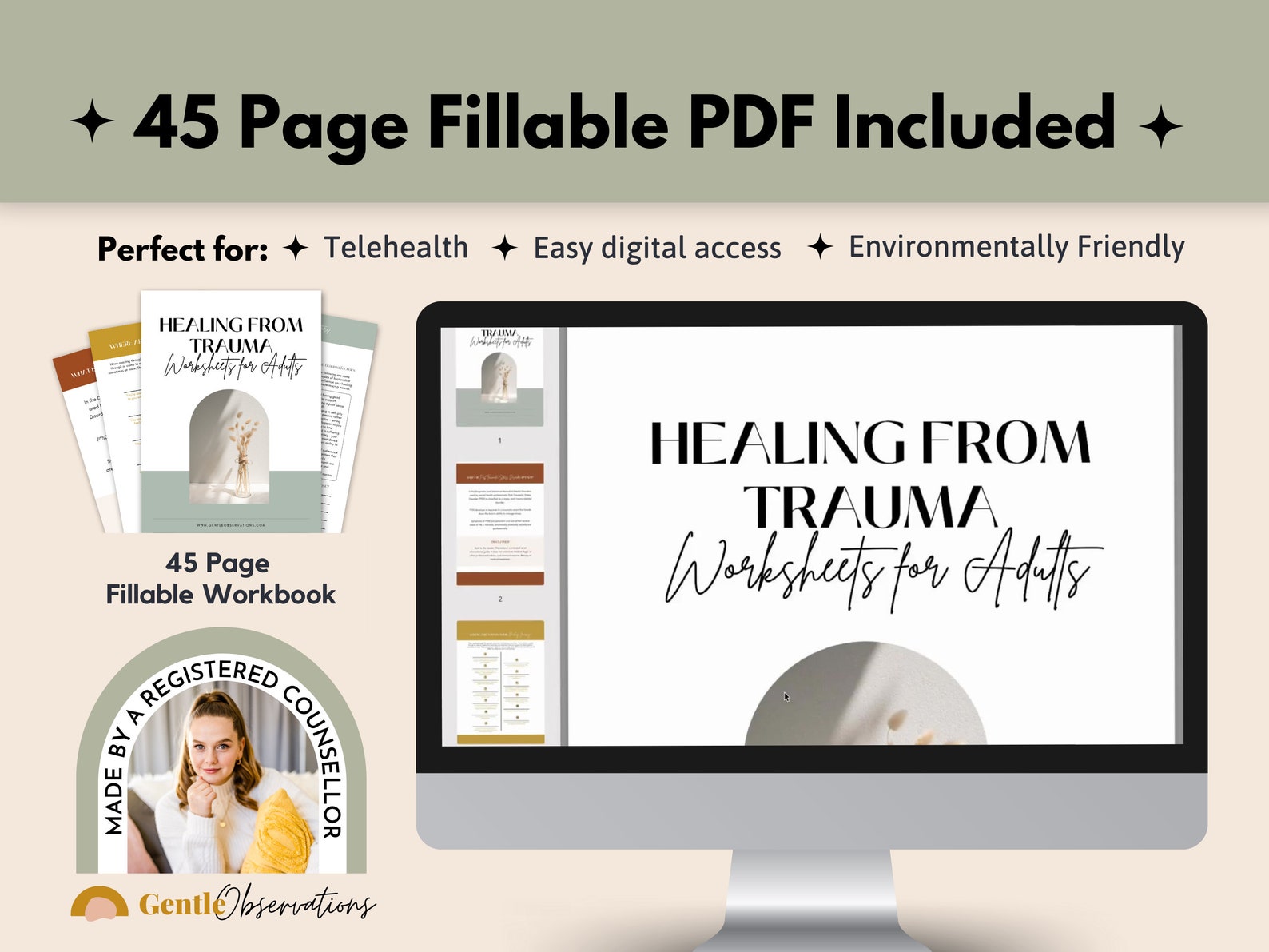 Trauma Therapy Worksheets PTSD Workbook Anxiety Relief - Etsy