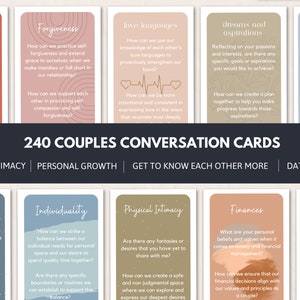 240 Couples Conversation Question Cards for Healthy Relationships ...
