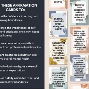 Boundaries Affirmation Flashcards Setting Healthy Boundaries Cards ...