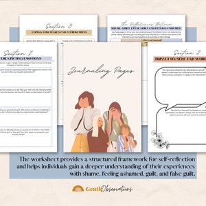Guilt Vs Shame Mini Bundle, Shame Worksheets, Shame & Guilt Journal ...