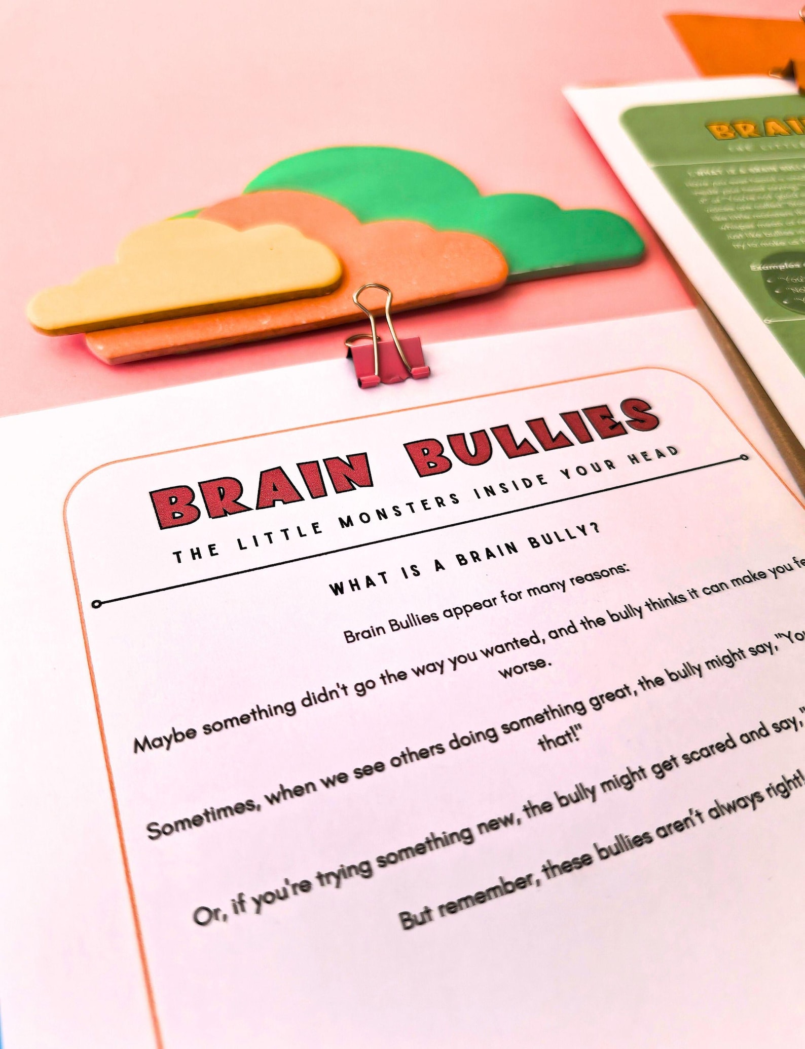 Brain Bullies CBT Worksheets for Kids, Automatic Negative Thoughts ...