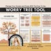 The Worry Tree Worksheets, GAD Anxiety Relief, Challenging Cognitive ...