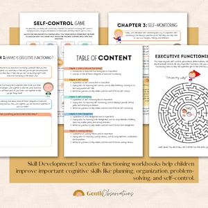 Executive Functioning Worksheets for Kids, ADHD Therapy Resources, ADHD ...