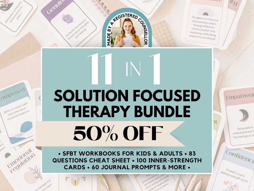Solution Focused Therapy Bundle, Solution Focused Worksheets for Kids ...