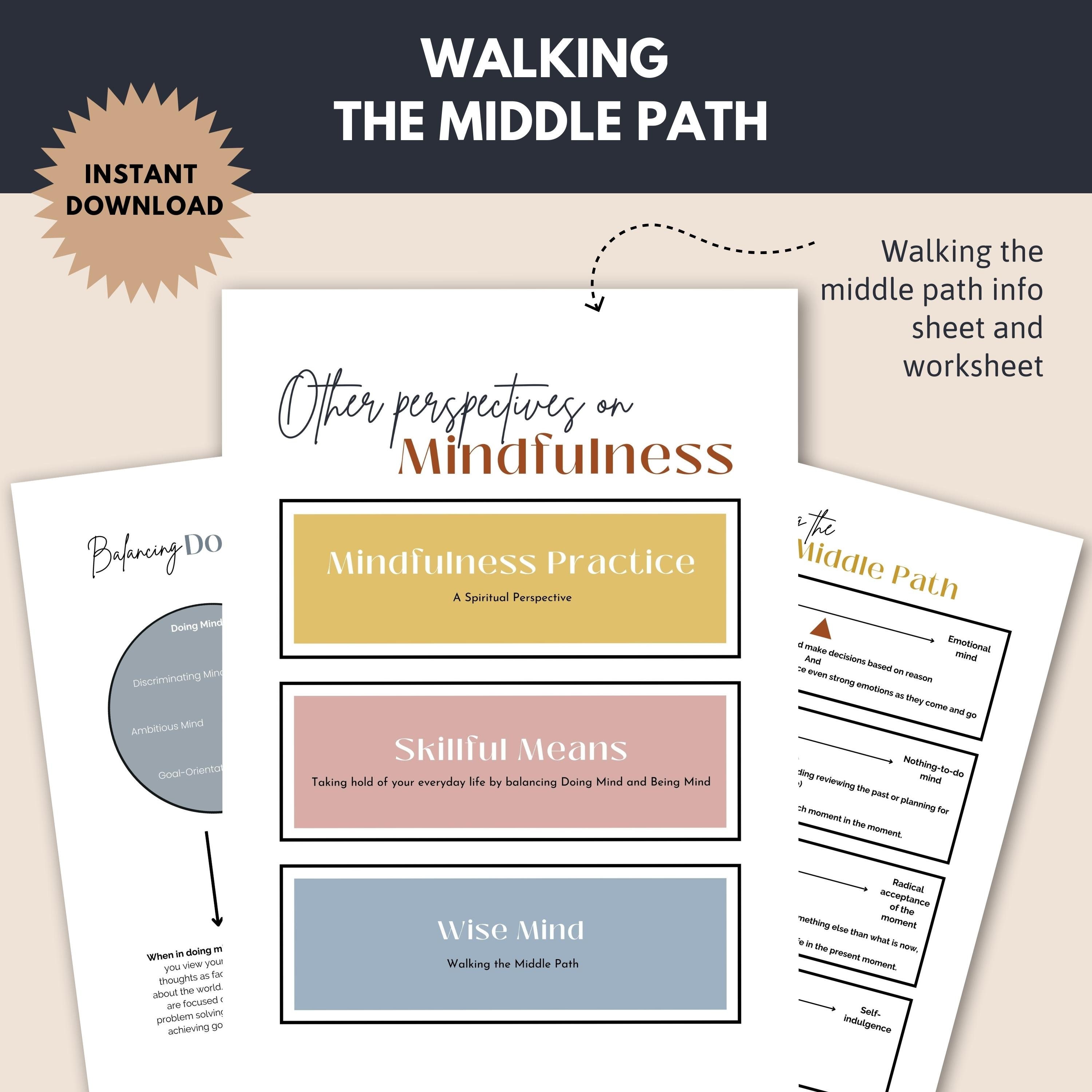 DBT Mindfulness Worksheets Dbt Skills DBT Workbook Wise - Etsy