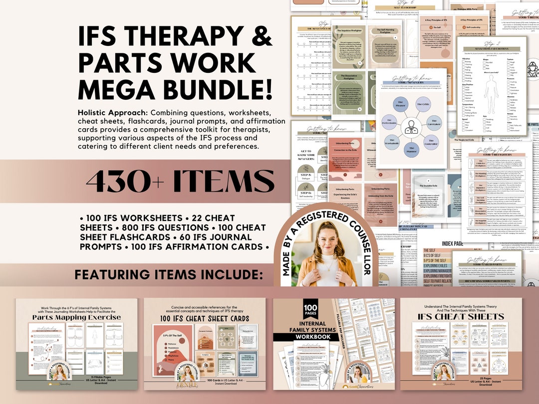 IFS Bundle, Internal Family Systems Worksheets, IFS Cheat Sheets, Parts ...